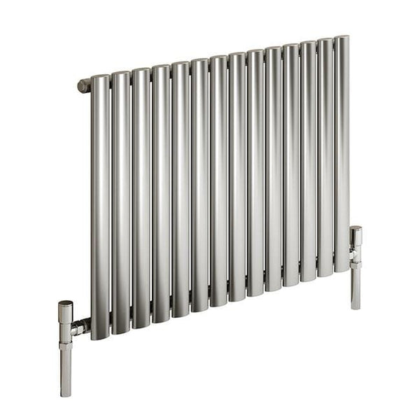Reina Nerox Single Horizontal Steel Radiator 600 x 1003 - Brushed | welovecouk