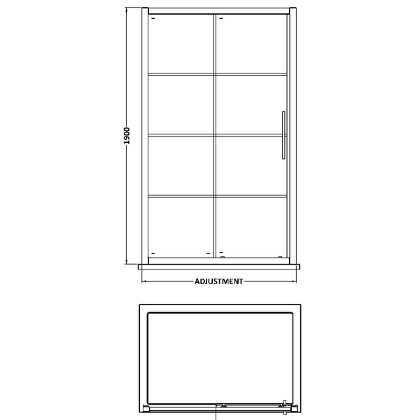 Hudson Reed Apex 8mm Glass Matt Black Sliding Shower Enclosure - 1400 x ...