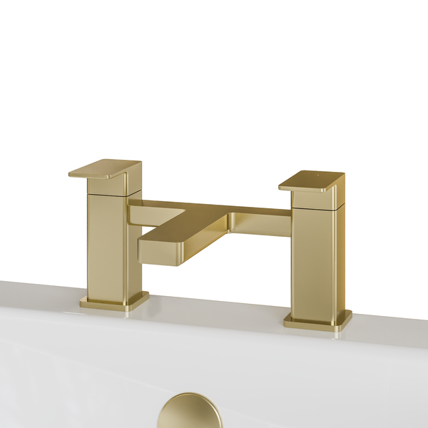 RYKER - Brushed Brass Bath Filler Tap | welovecouk