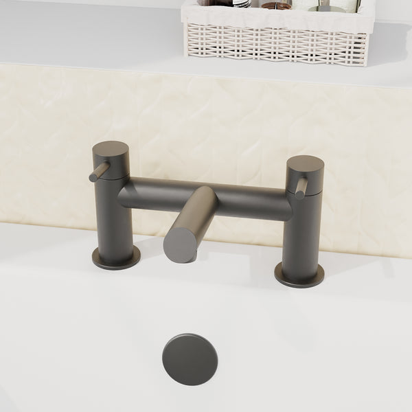 Brantley - Black Mono Basin Mixer Inc P/B Waste and Bath Filler ...