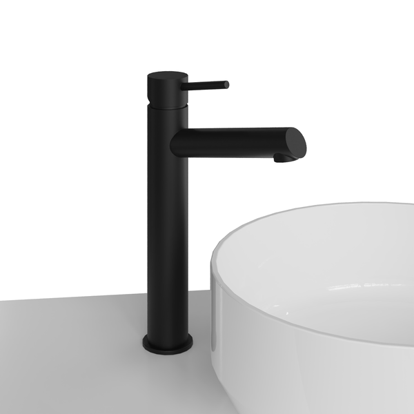 Brantley - Black Tall Mono Basin Mixer Tap | welovecouk