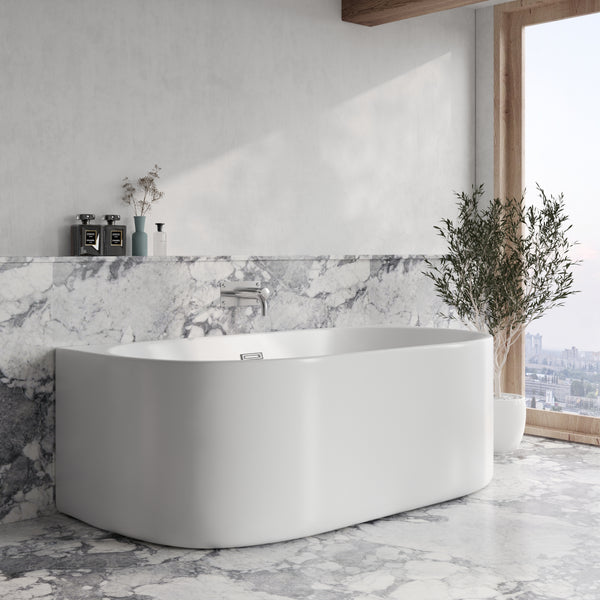 Ashley 1600 D Shape Freestanding Bath | welovecouk