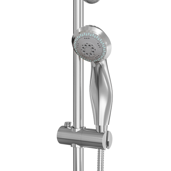 Brantley - Chrome Round Bar Valve w/ Slider Rail Kit | welovecouk