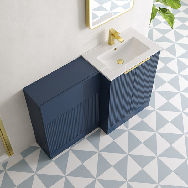 Doric Fluted Combination Packs - Satin Blue | welovecouk