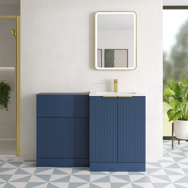 Doric Fluted Combination Packs - Satin Blue | welovecouk