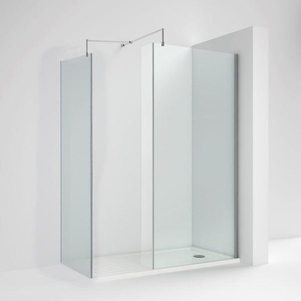 1700 x 800mm Stone Walk-In Shower Tray & 8mm Screen Pack | welovecouk
