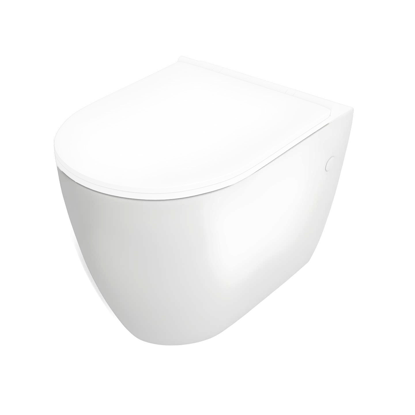 LECICO Layla Round Rimless Sanitaryware - Wall Hung Pan | welovecouk