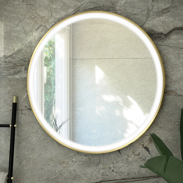 RAK Art Round LED Illuminated Mirror With Demister 800 x 800mm | welovecouk