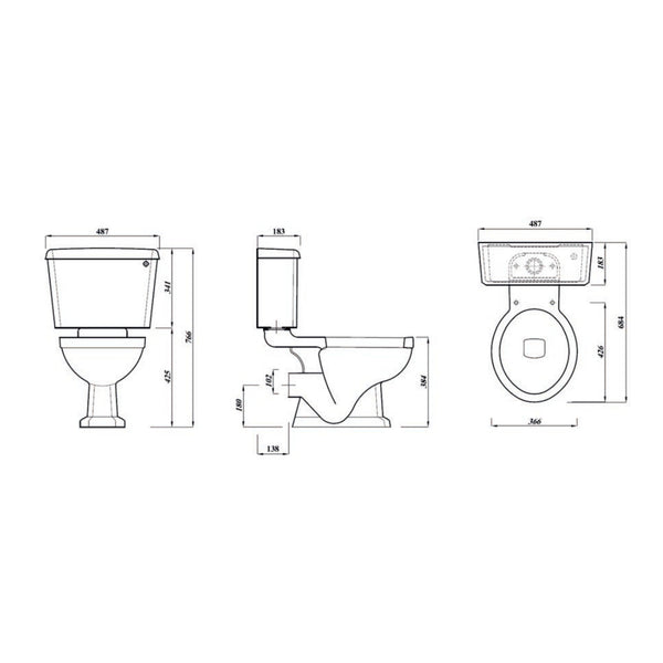 LECICO Saffia Sanitaryware - Close Coupled Pan | welovecouk