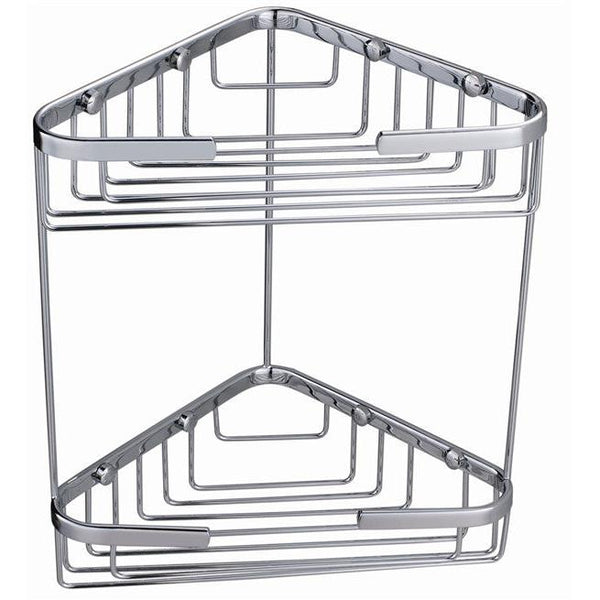 SDG Deep Double Corner Basket - Stainless Steel | welovecouk