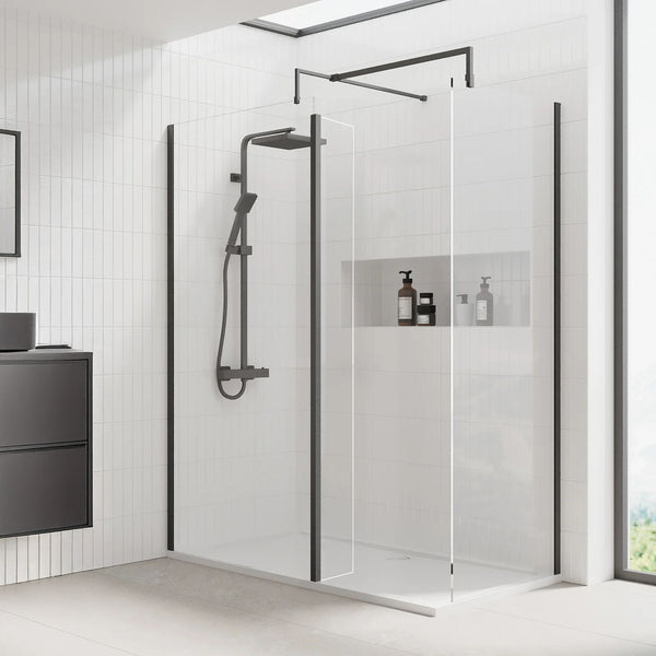 Keighley 2000 Height Walk-in Wetroom Enclosure Pack with 1400 x 800 ...