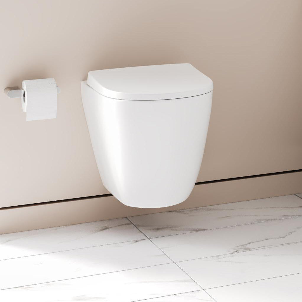 LECICO Layla Round Rimless Sanitaryware - Wall Hung Pan | welovecouk