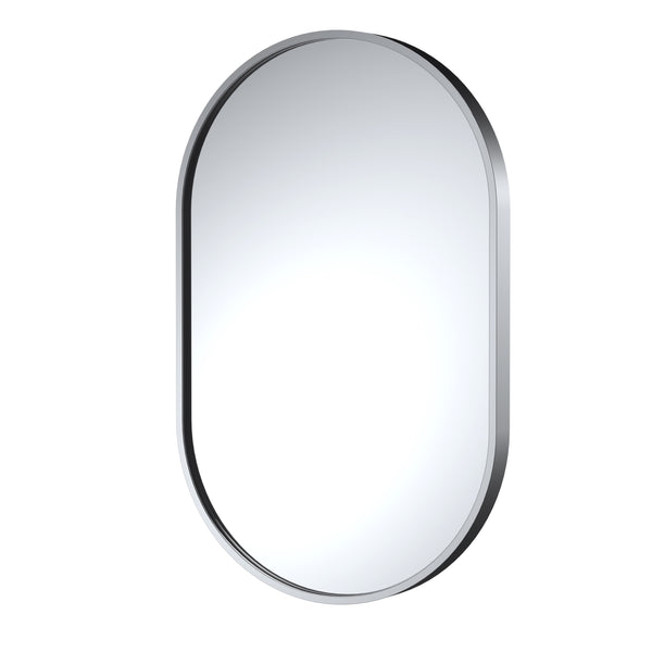 Polished Chrome Frame Oval Recessed Mirror - 800 x 500mm | welovecouk