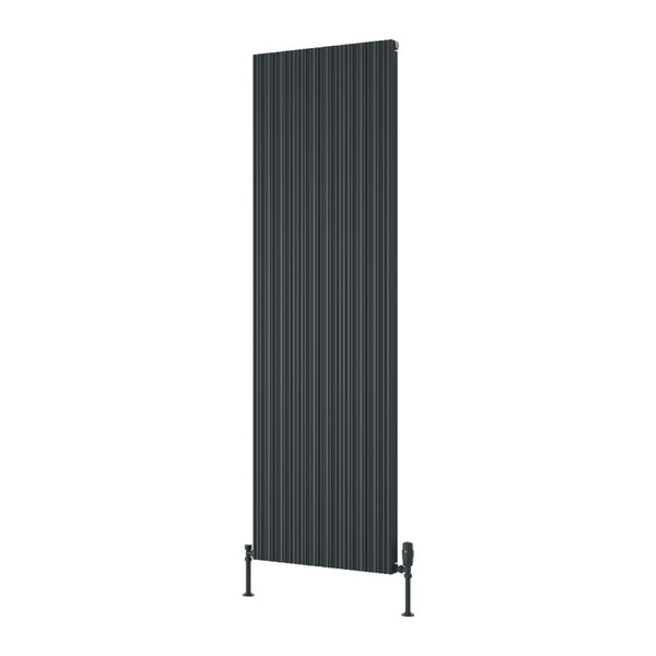 Reina Melvin Vertical Aluminium Radiator - 1800 x 540mm - Anthracite ...