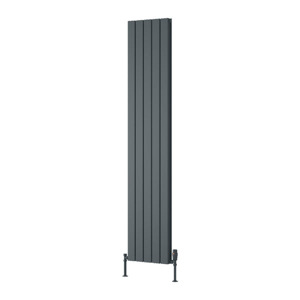 Reina Piatto Vertical Aluminium Radiator - Double / 1800 x 370mm ...