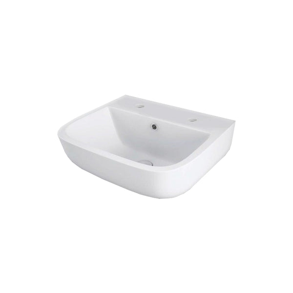 RAK Series 600 Wall Hung Basin 400mm - 2 Tap Hole | welovecouk