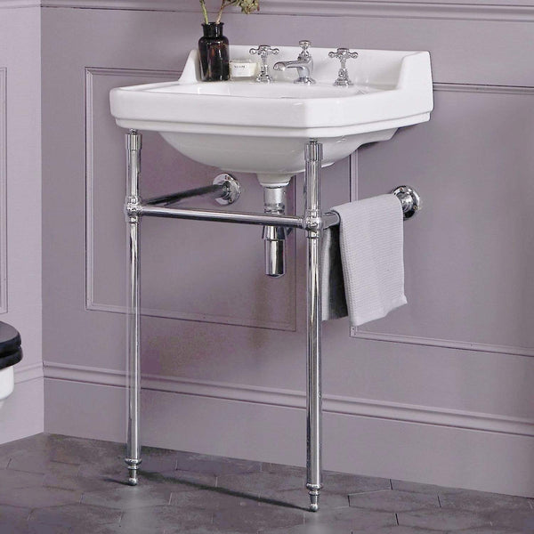 Bayswater Fitzroy 500mm 2TH Basin & Chrome Basin Frame | welovecouk