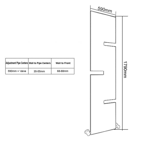 Reina Fiore Designer Vertical Radiator White | welovecouk
