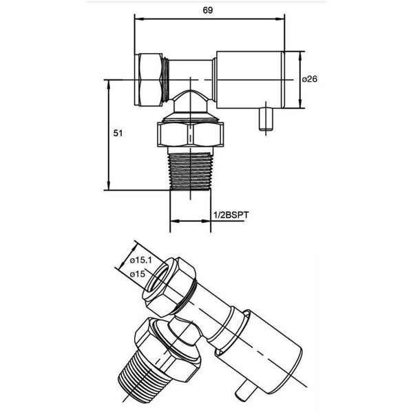 Nuie Angled Radiator Valve Pack (Pairs) - Chrome - HT328 | welovecouk