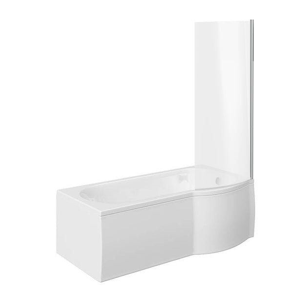 1700 P-Shaped Bath with Bath Screen and Front Panel | welovecouk