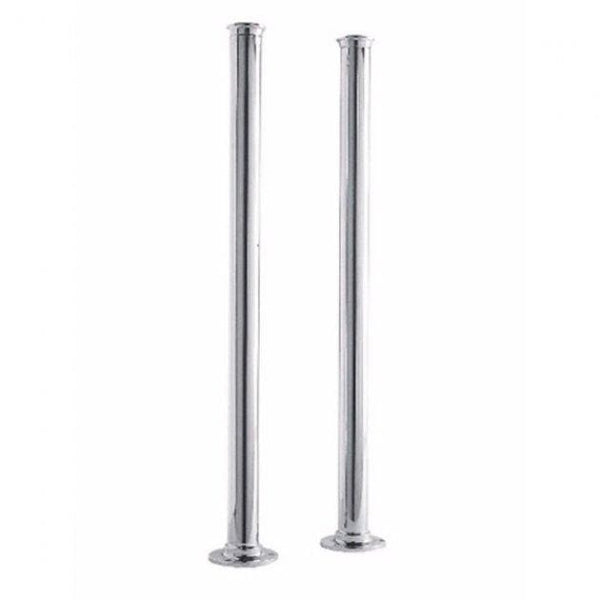 Traditional Bath Tap Standpipes, 660mm x 40mm - Chrome | welovecouk