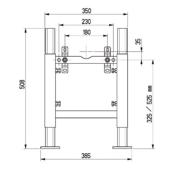 Duo Standard Wall Hung Toilet Frame | welovecouk