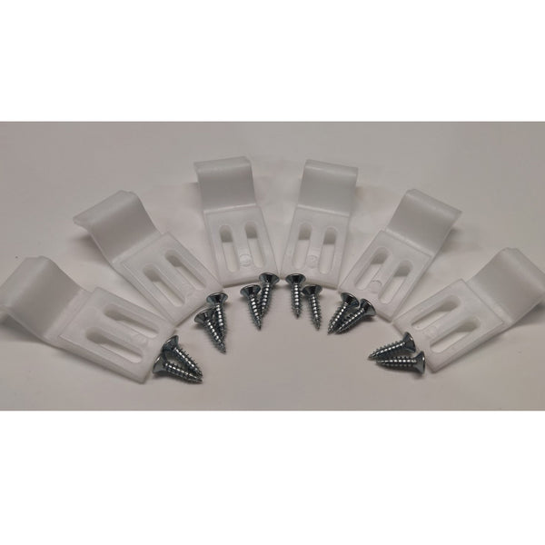 Nuie Bath Panel Clips - Gloss White | welovecouk