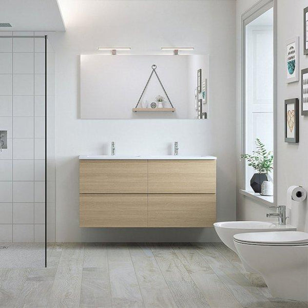 RAK Joy 1200mm Wall Hung Vanity Unit with Double Basin - Scandinavian ...