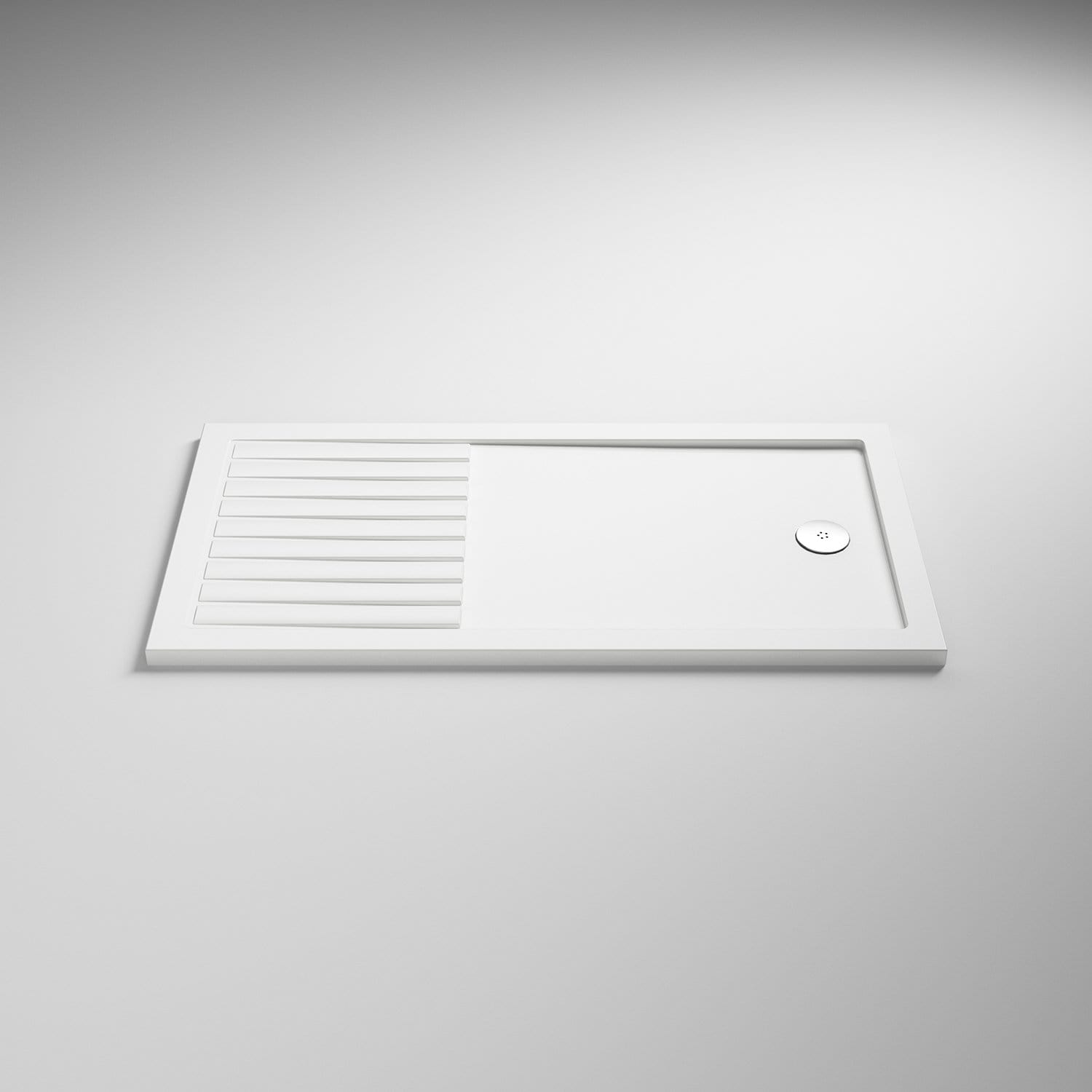 1700 x 700mm Walk In Rectangular Stone Shower Tray With Drying Area ...
